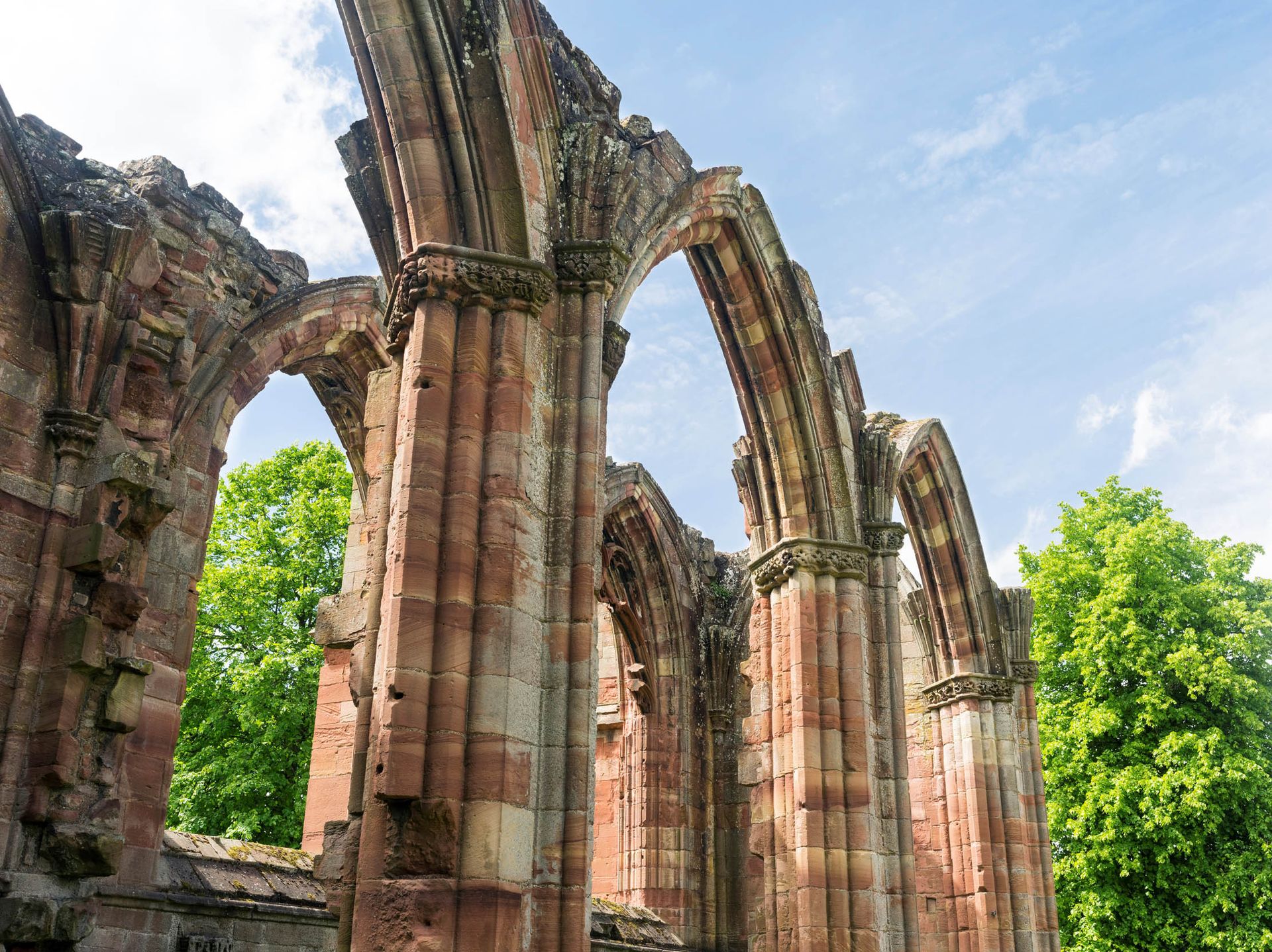 Melrose Abbey, the Scottish Borders: The spectacular ruin where Robert ...