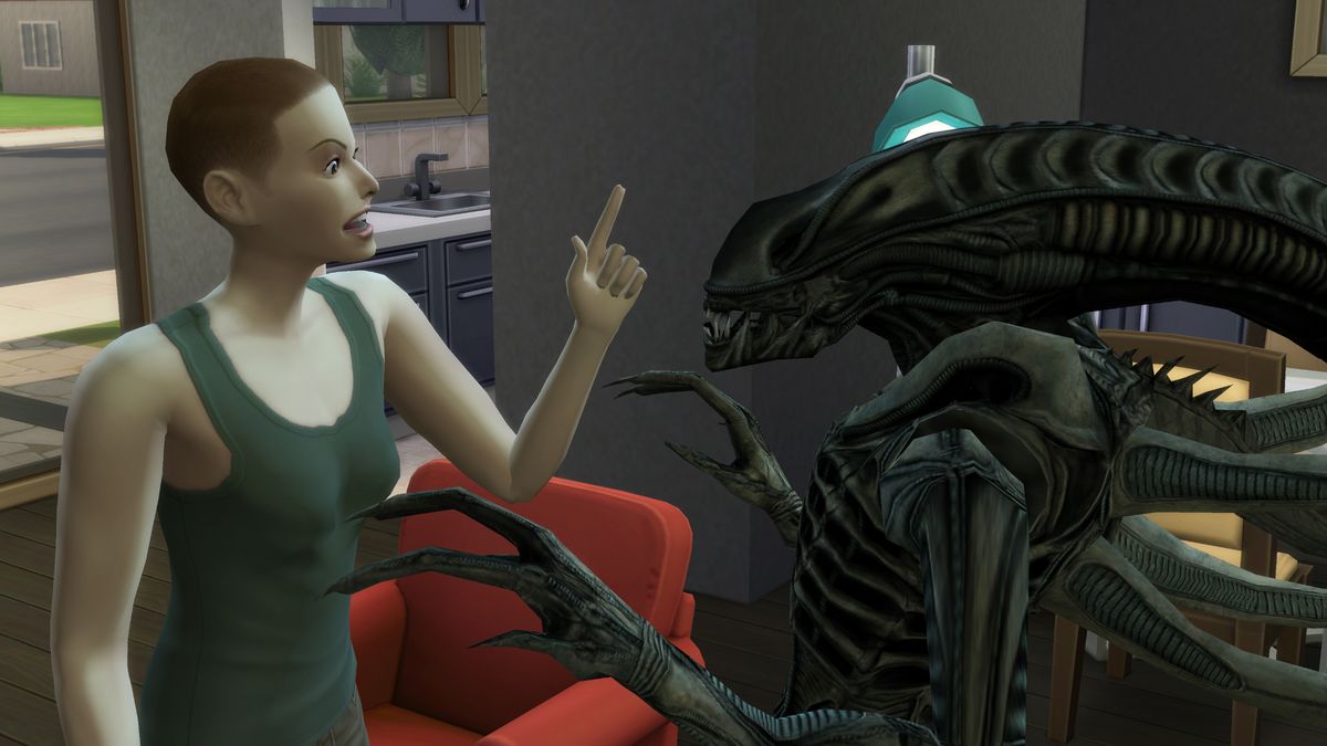 I put a xenomorph in a house with Ripley in The Sims 4 and it turns out ...