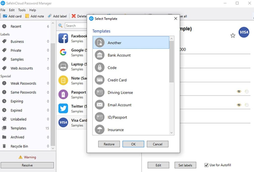 SafeInCloud password manager | TechRadar