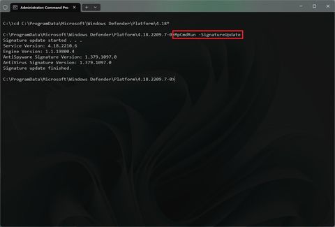 How to manage Microsoft Defender Antivirus from Command Prompt on ...
