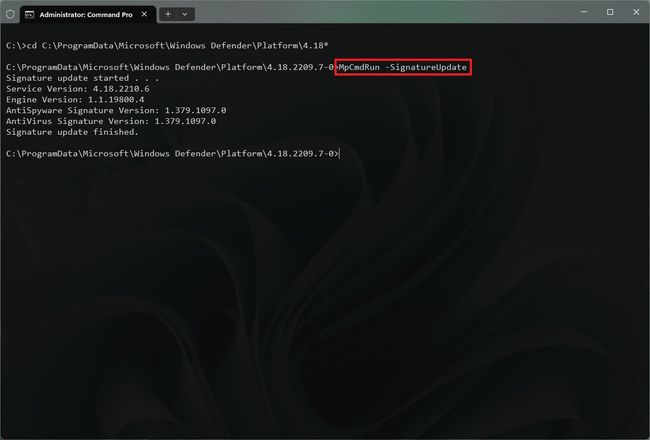 How to manage Microsoft Defender Antivirus from Command Prompt on ...