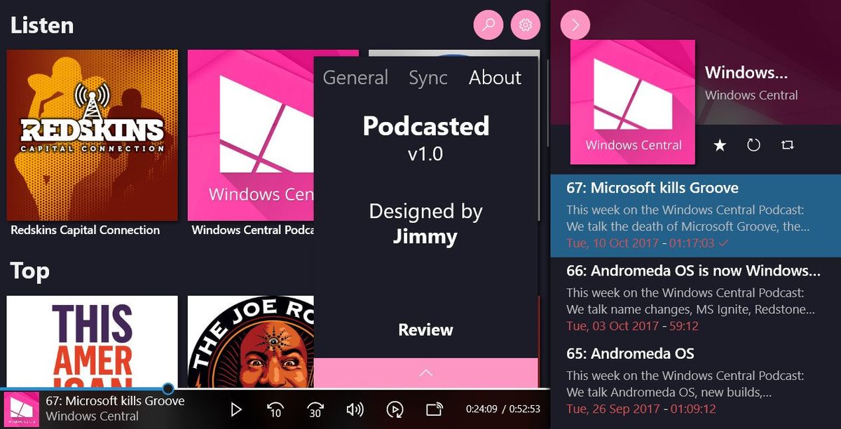 Podcasted is a stylish Windows 10 podcast app with real potential ...