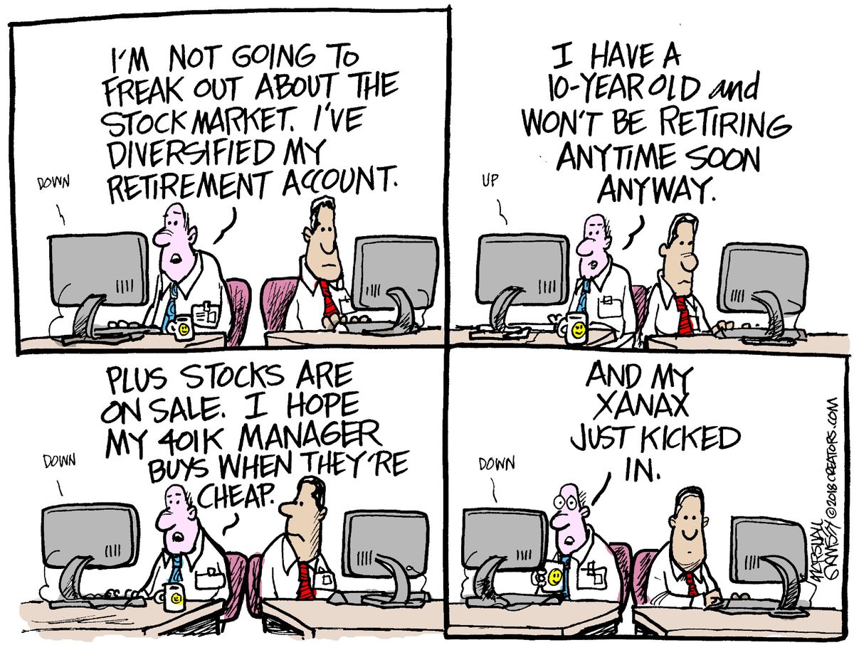 Political cartoon U.S. Stock market drop | The Week