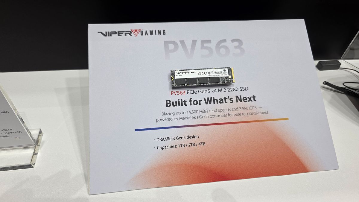 Patriot unveils world's first DRAMless PCIe 5.0 SSD and 9600MT/s DDR5 ...
