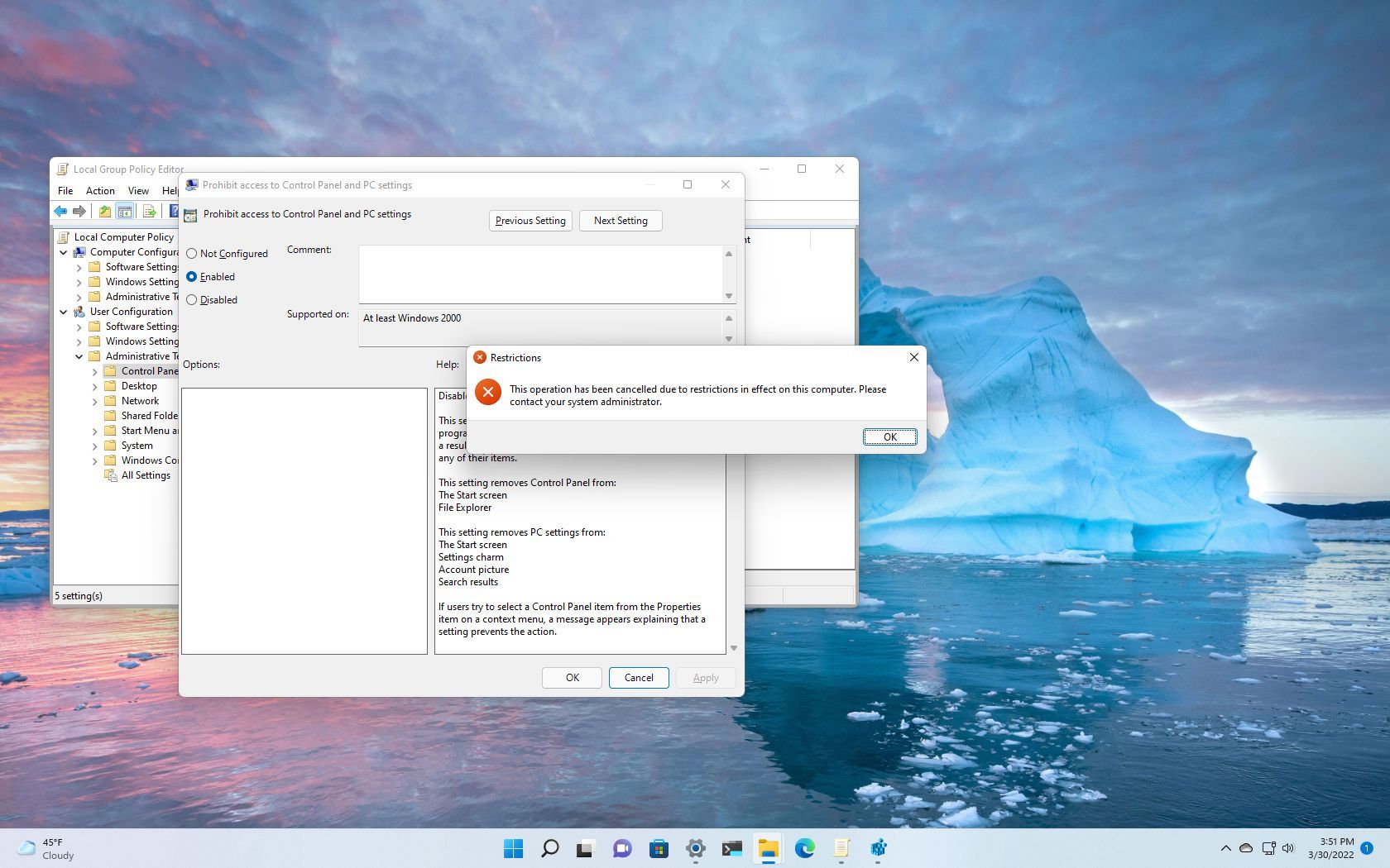 How to disable access to the Settings app on Windows 11 | Windows Central