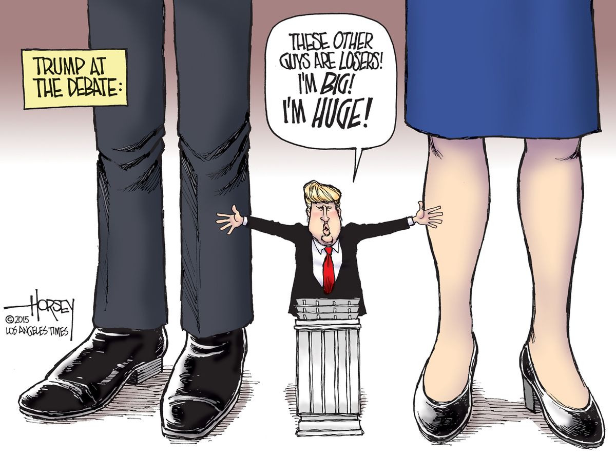 Political cartoon Trump Debate Small | The Week