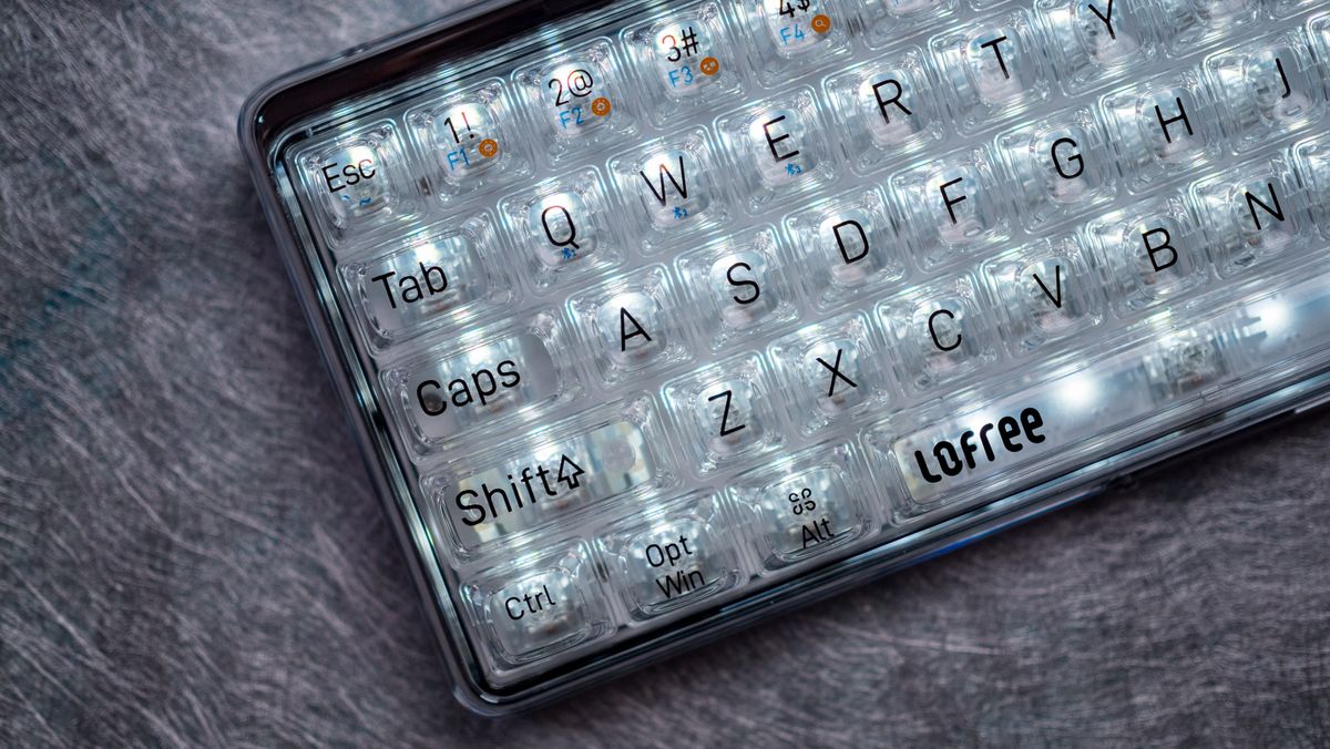 Lofree 1% is a see-through mechanical keyboard that's absolutely ...