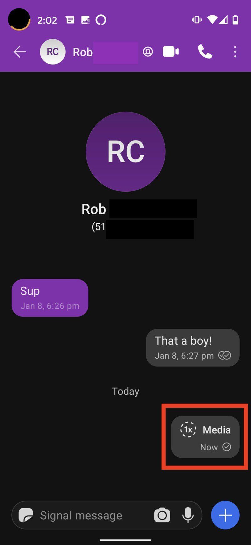 How to send disappearing images or media in the Signal app | Android ...