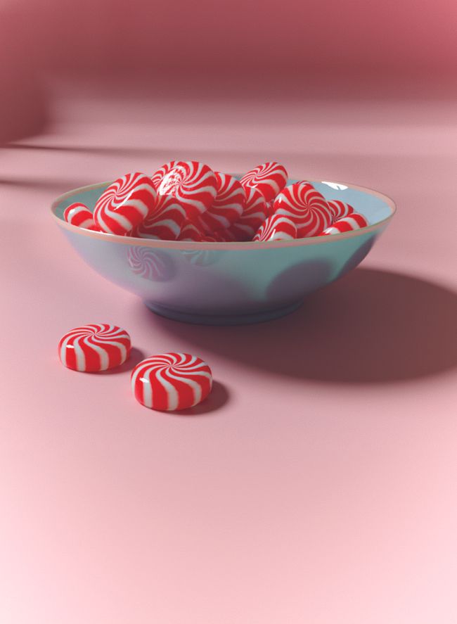 How to create a realistic peppermint candy material in Blender ...