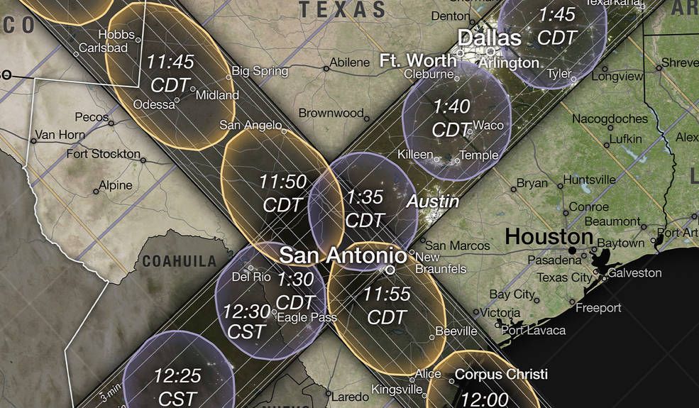This epic NASA map shows where to see US solar eclipses in 2023 and ...