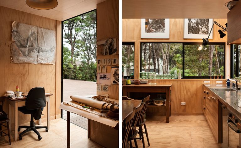 Colour pop: this bright red New Zealand house stands out in its leafy ...