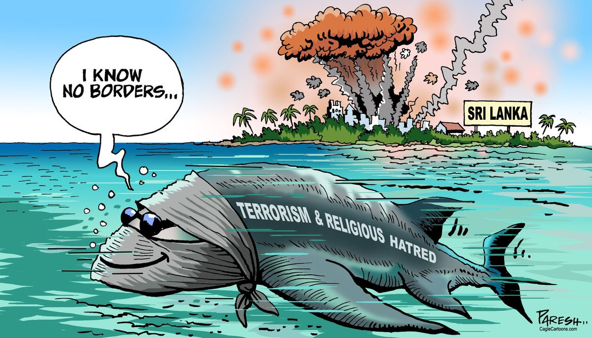 Editorial Cartoon World Sri Lanka attack hate has no borders | The Week