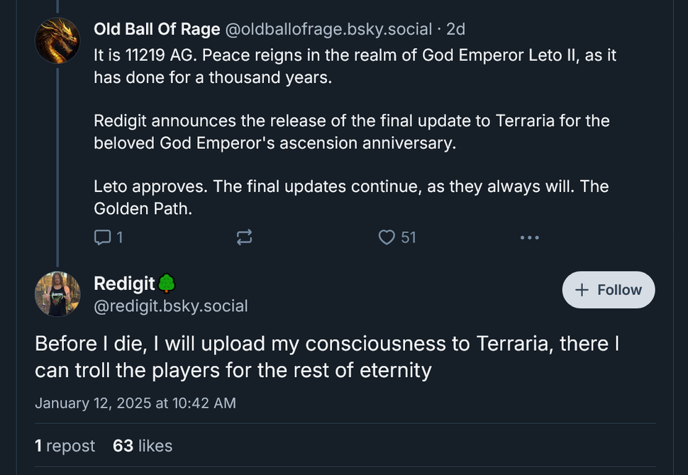 Terraria creator jokes that the 1.4.5 update may not be the last one ...