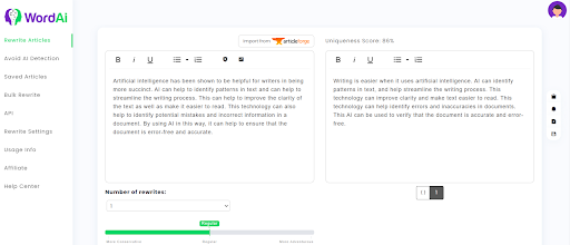WordAI review | TechRadar
