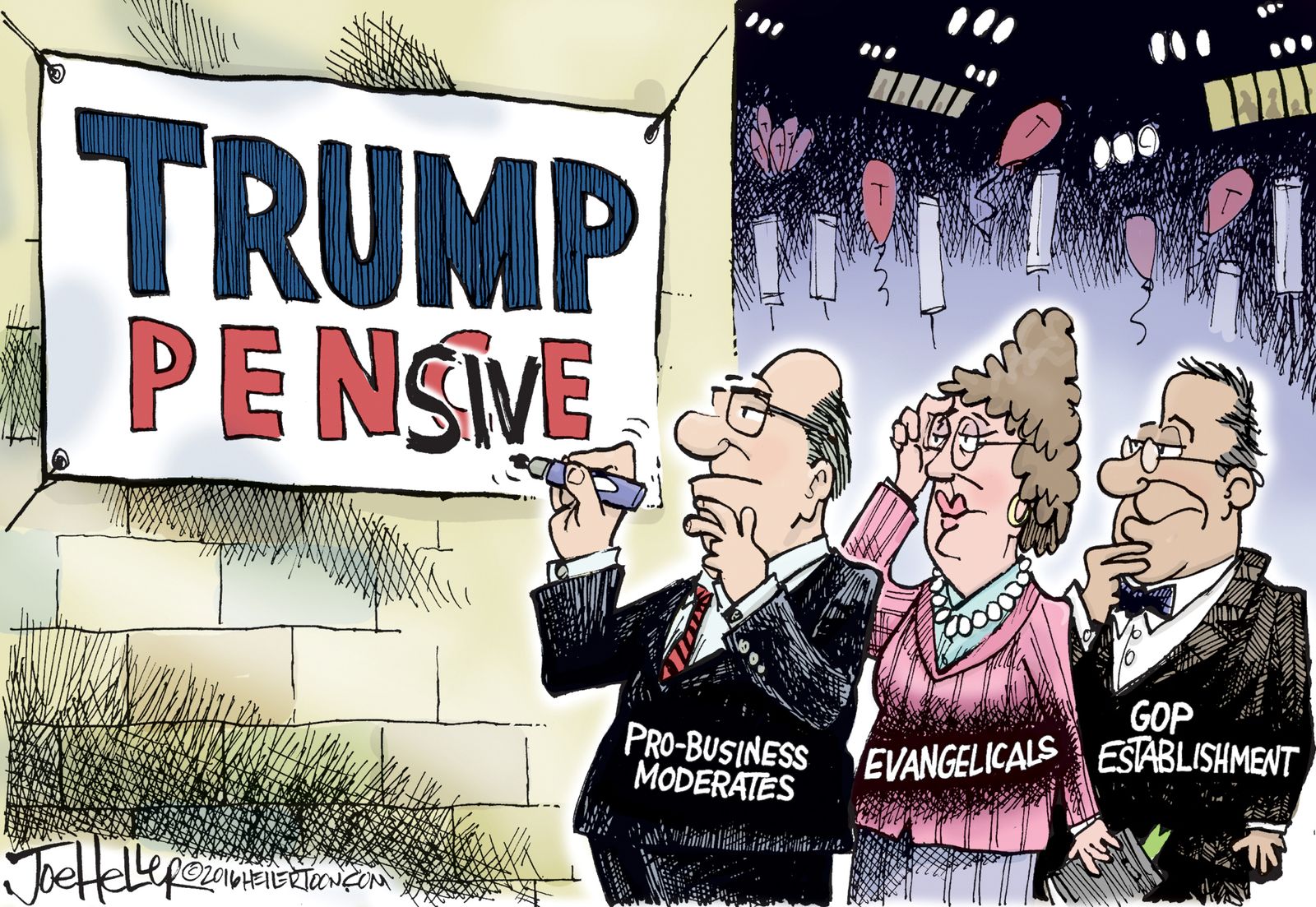 Political cartoon U.S. Trump/Pence graffiti | The Week
