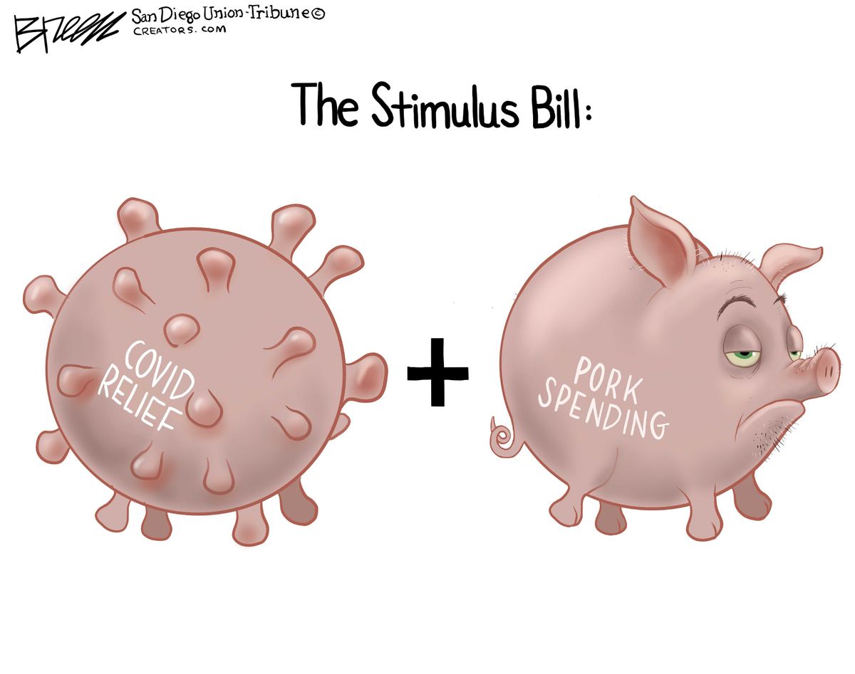 Editorial Cartoon U.S. stimulus covid pork | The Week