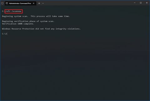 How to use Windows 10's System File Checker (SFC) scannow command to ...