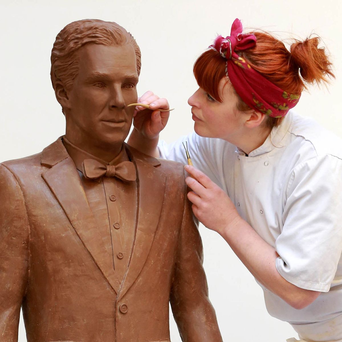 Benedict Cumberbatch Chocolate Statue - Choco-Batch Statue | Marie Claire