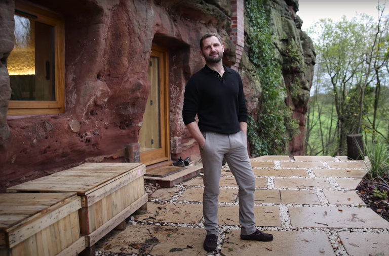 Home tour: this modern 'caveman' built a £165,000 house in a rock ...