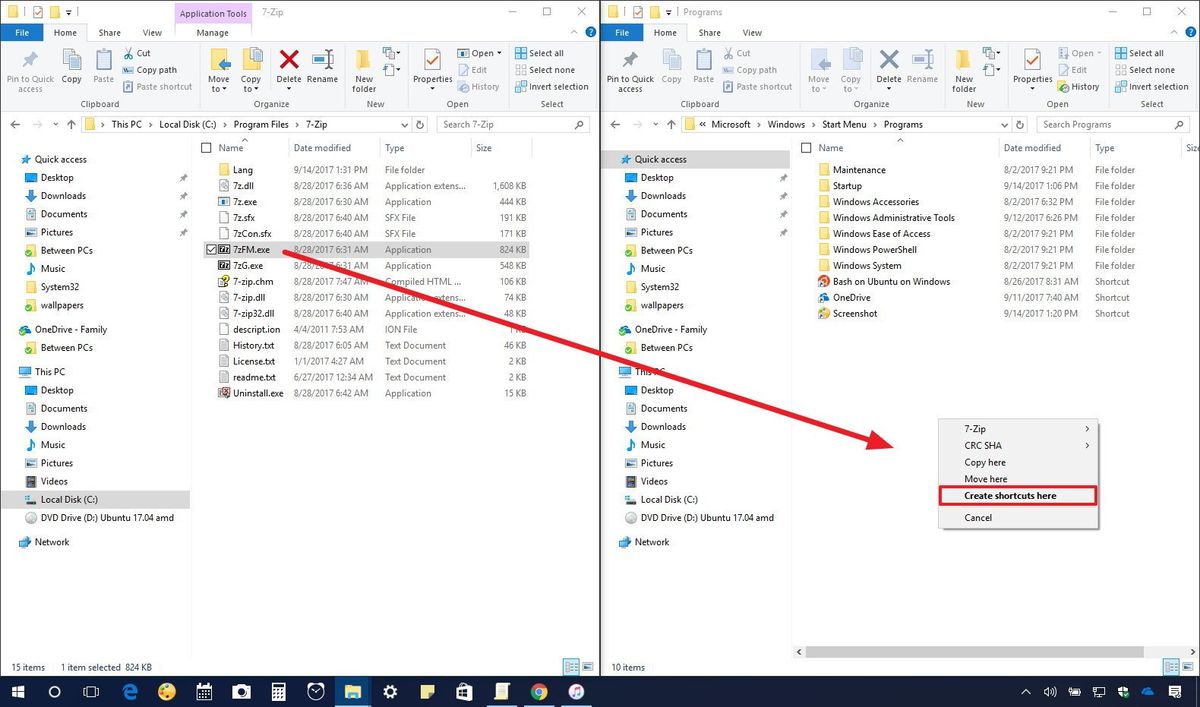 How to add app shortcuts to the Start menu manually on Windows 10 ...
