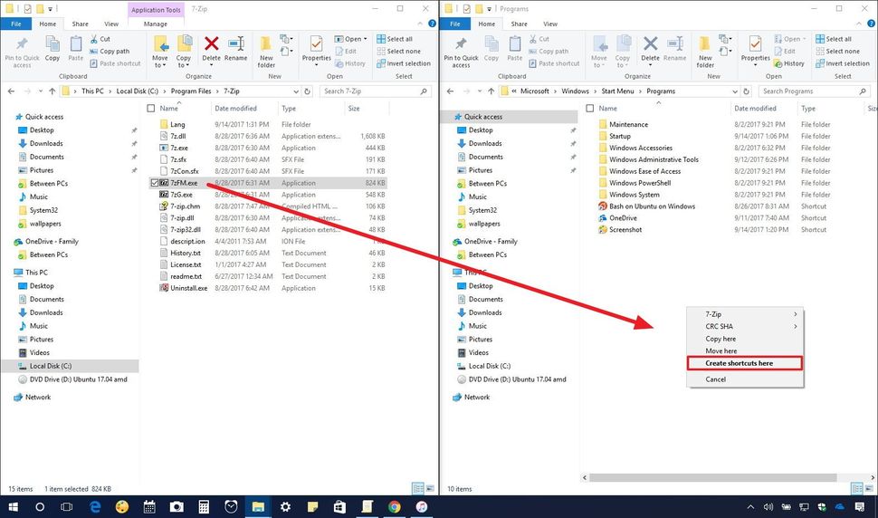 How to add app shortcuts to the Start menu manually on Windows 10 ...
