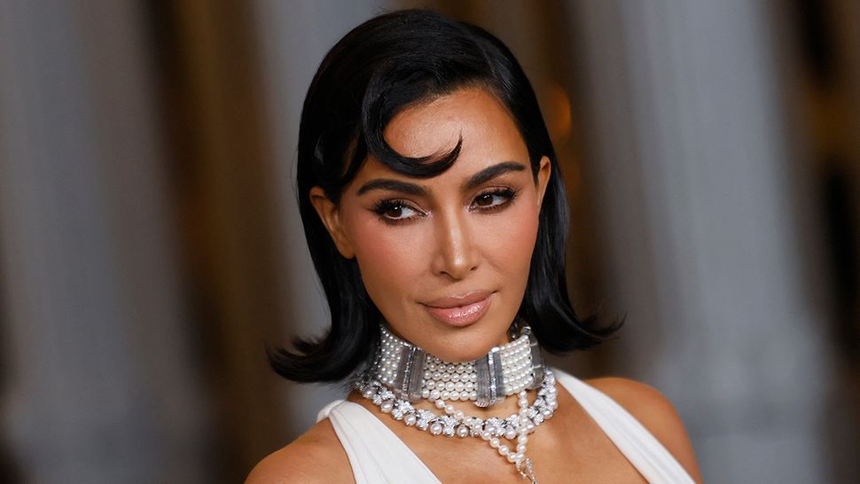 How Kim Kardashian Channeled Princess Diana In A Low-Cut White Gown And ...