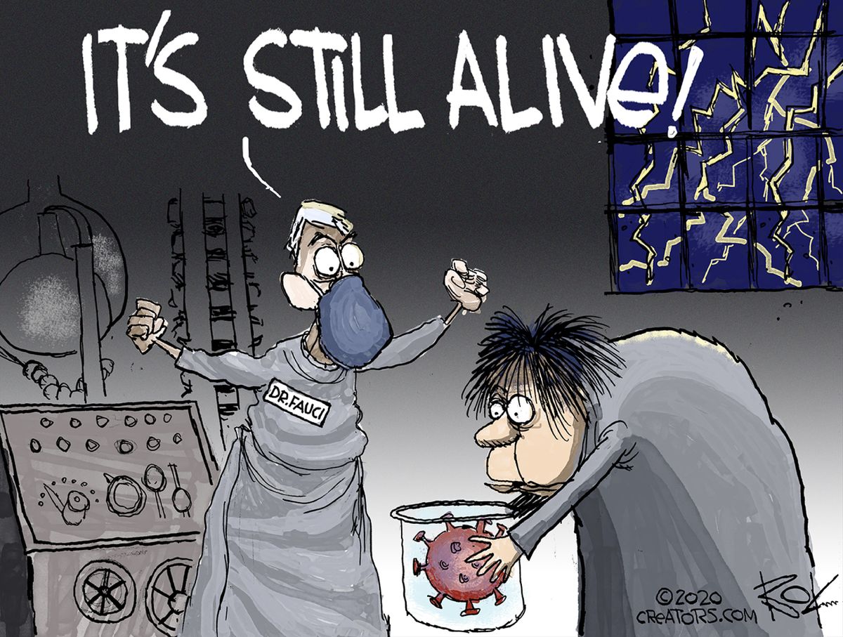 Editorial Cartoon U.S. Fauci COVID Frankenstein | The Week