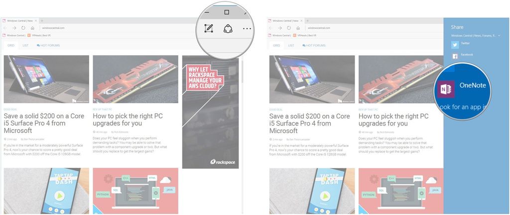 How to share web content using Edge for Windows 10 | Windows Central