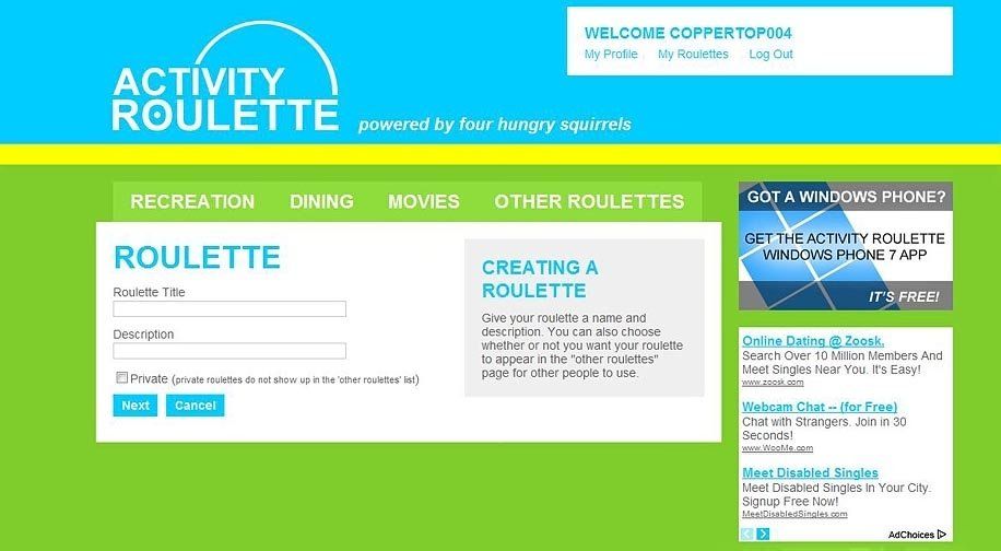 Activity Roulette - Review | Windows Central