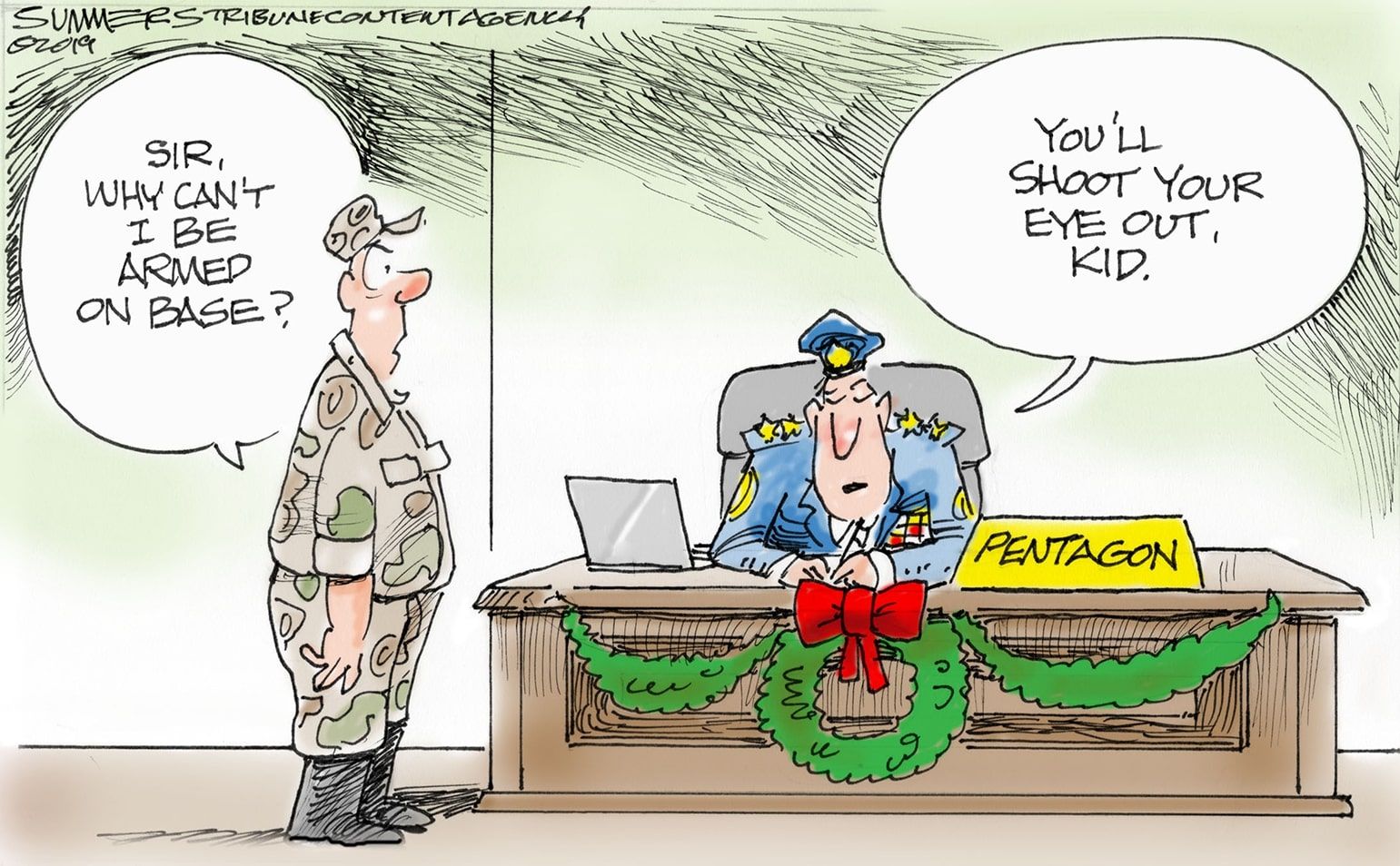 Political Cartoon U.S. Military Pentagon Funding | The Week