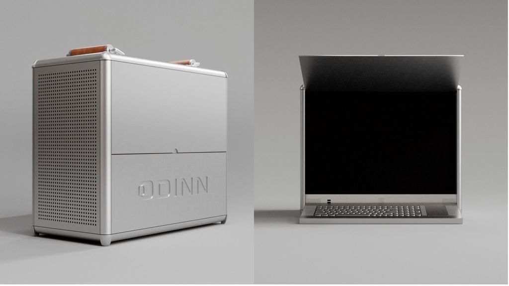 The Odinn Omnia weighs 37kg yet packs four Nvidia GPUs, dual AMD CPUs ...