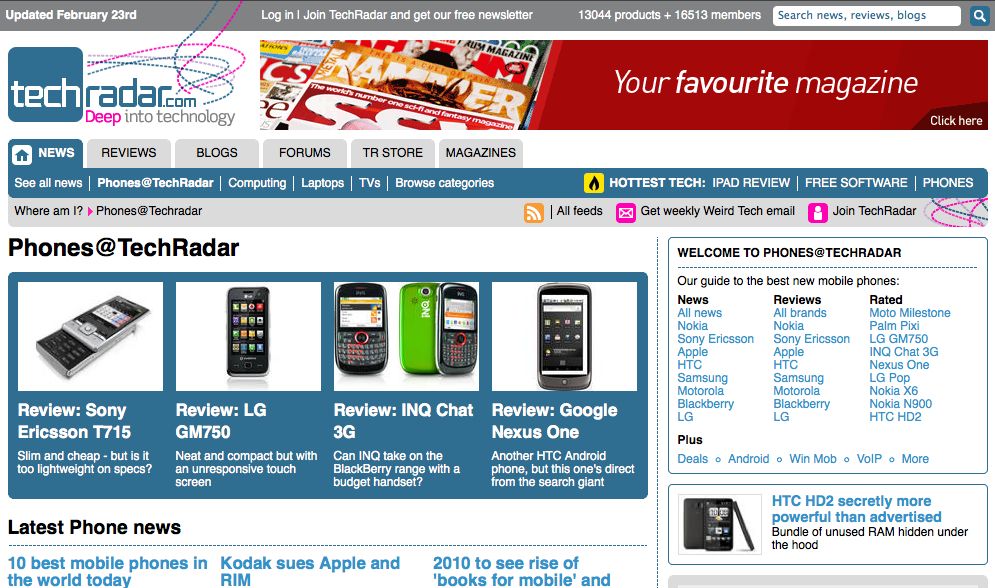 TechRadar launches new extended mobile phone section | TechRadar