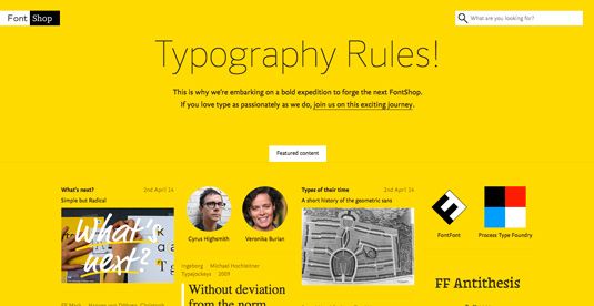 Why has FontShop released a half-finished website? | Creative Bloq