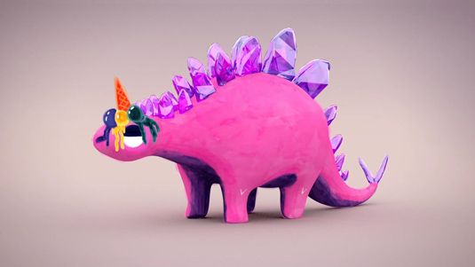 This pink stegosaurus animation is the best thing you'll see today ...