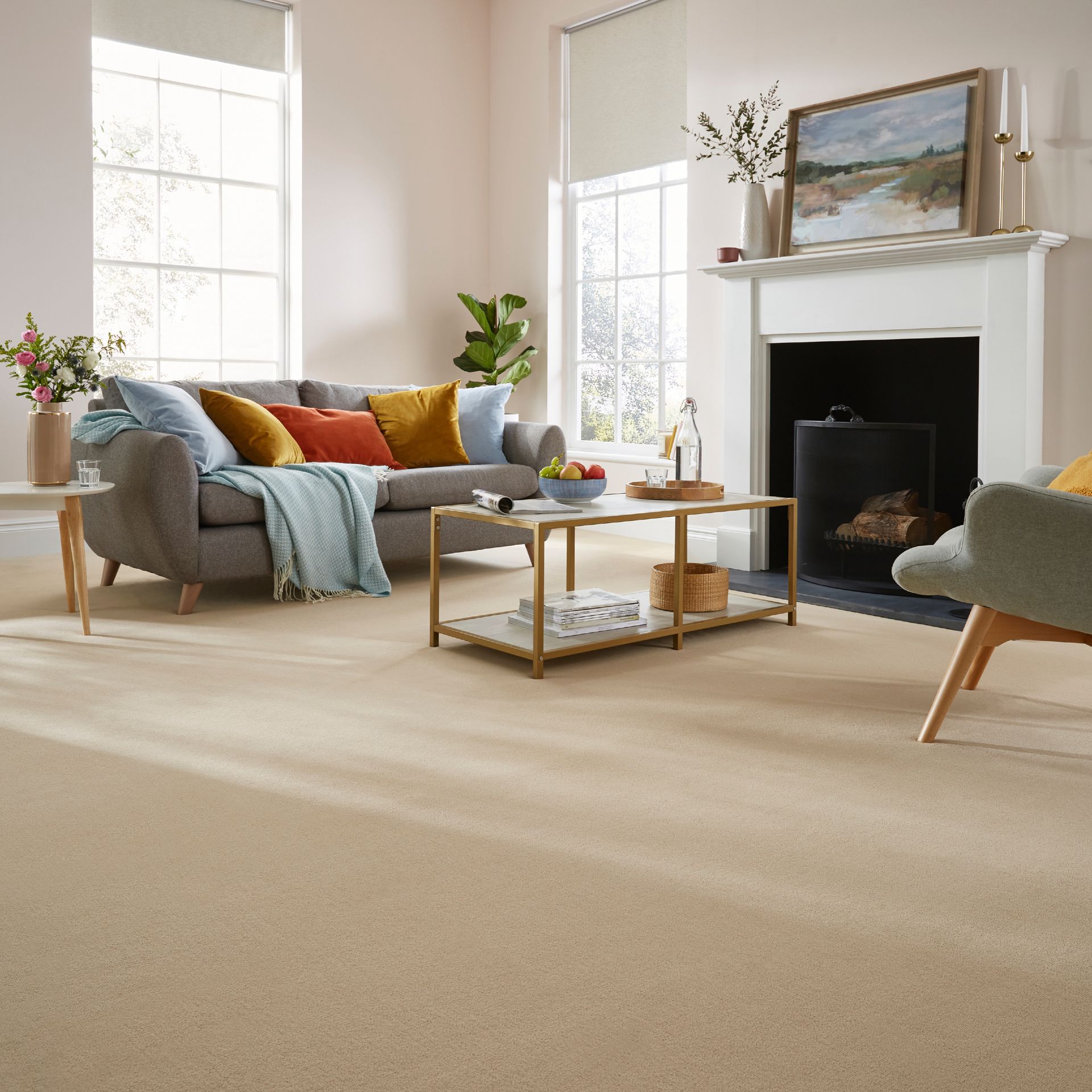 What's the best carpet colour for a living room? | Ideal Home