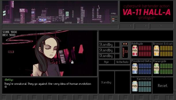 VA-11 HALL-A trailer shows cyberpunk bartending in a dark dystopia | PC ...