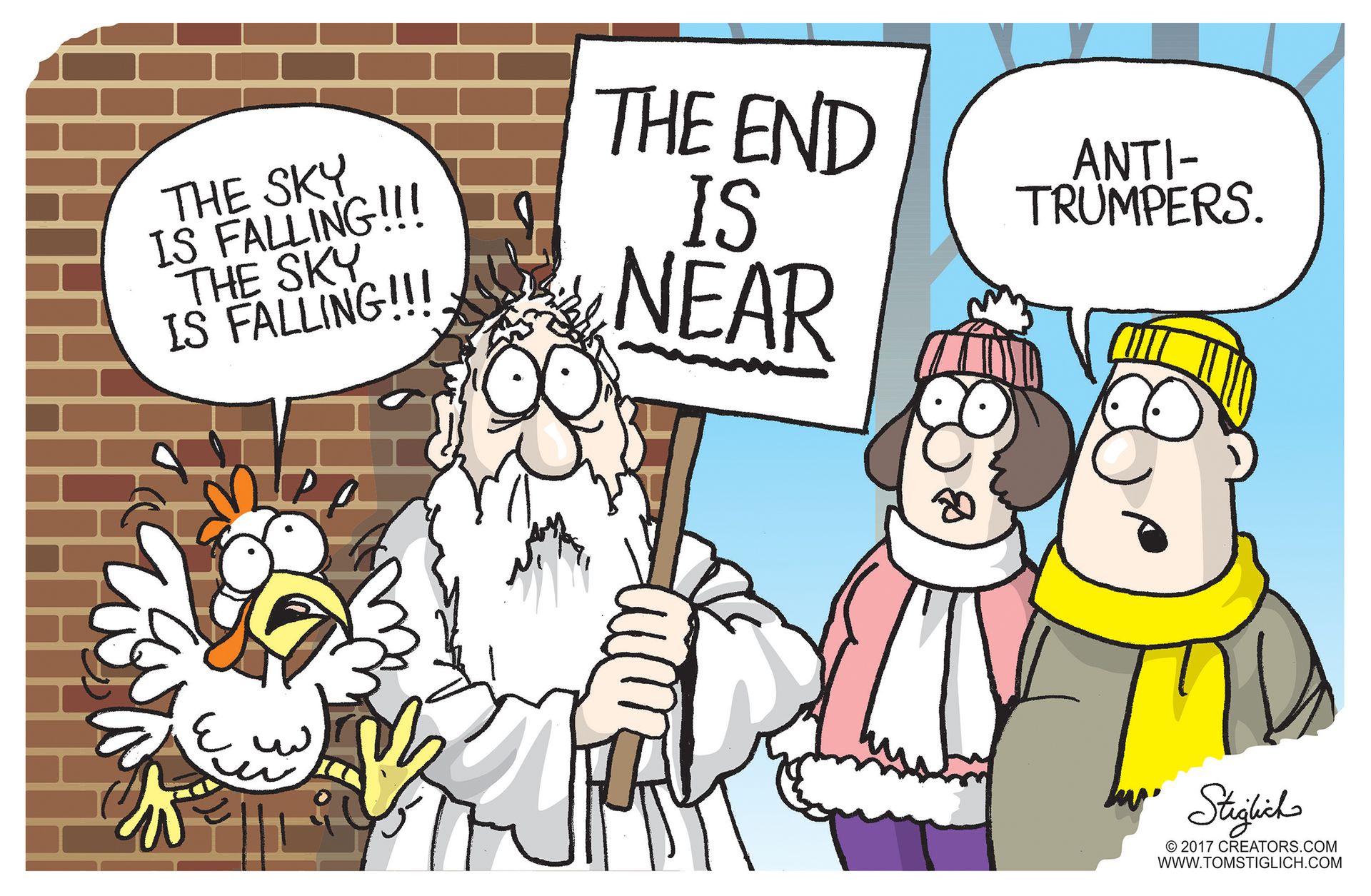 Political cartoon U.S. POTUS Donald Trump world ending | The Week