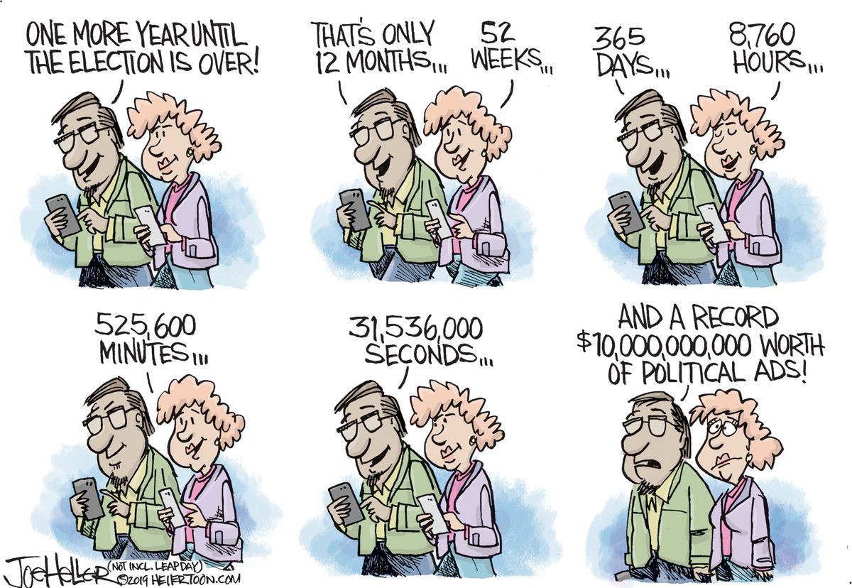 Political Cartoon U.S. 2020 Political Ads | The Week