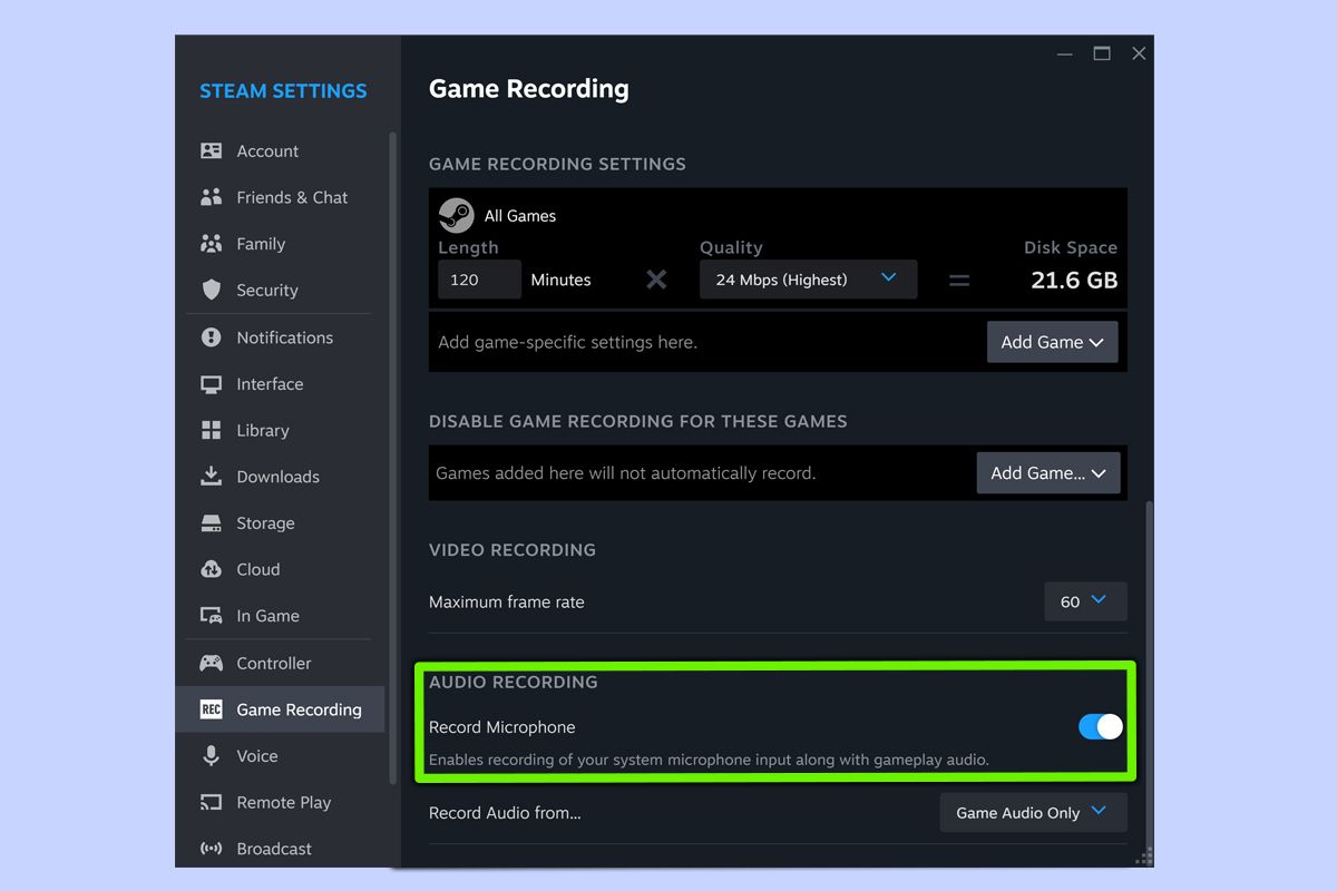 How to record Steam games | Tom's Guide