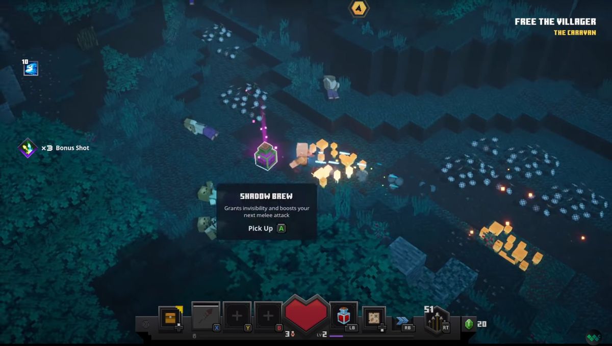 Minecraft Dungeons guide: How to use the different power-ups, pick-up ...