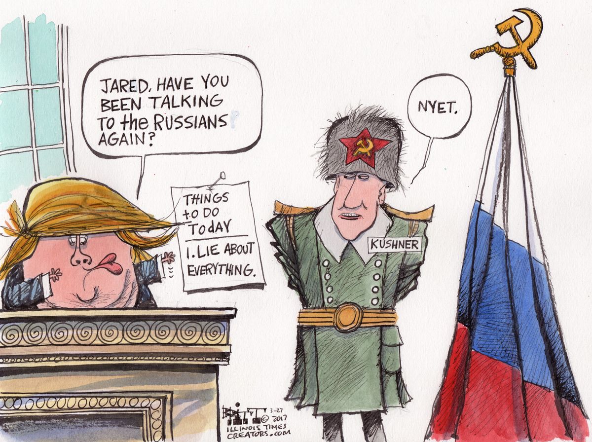 Political Cartoon U.S. Trump Jared Kushner Russia | The Week