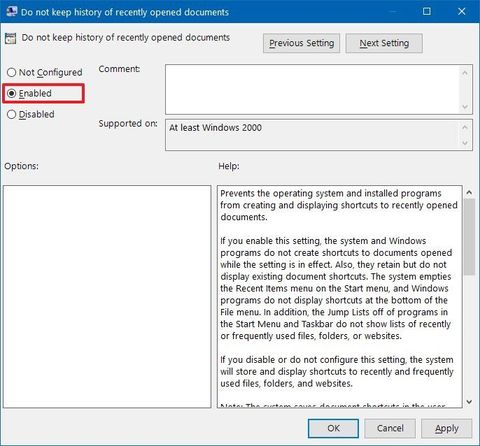 How to disable recent files and locations in Jump Lists on Windows 10 ...