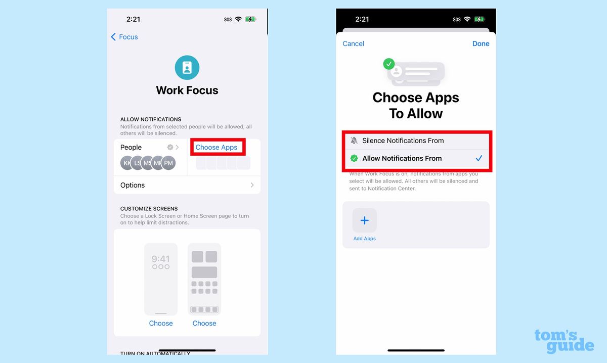 How to set up a Focus mode on your iPhone in iOS 16 | Tom's Guide