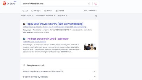 Brave Search search engine review | TechRadar