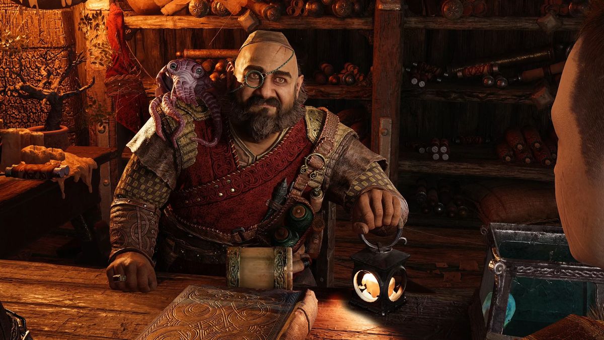 My new favorite God of War Ragnarok character is a dwarf librarian with ...