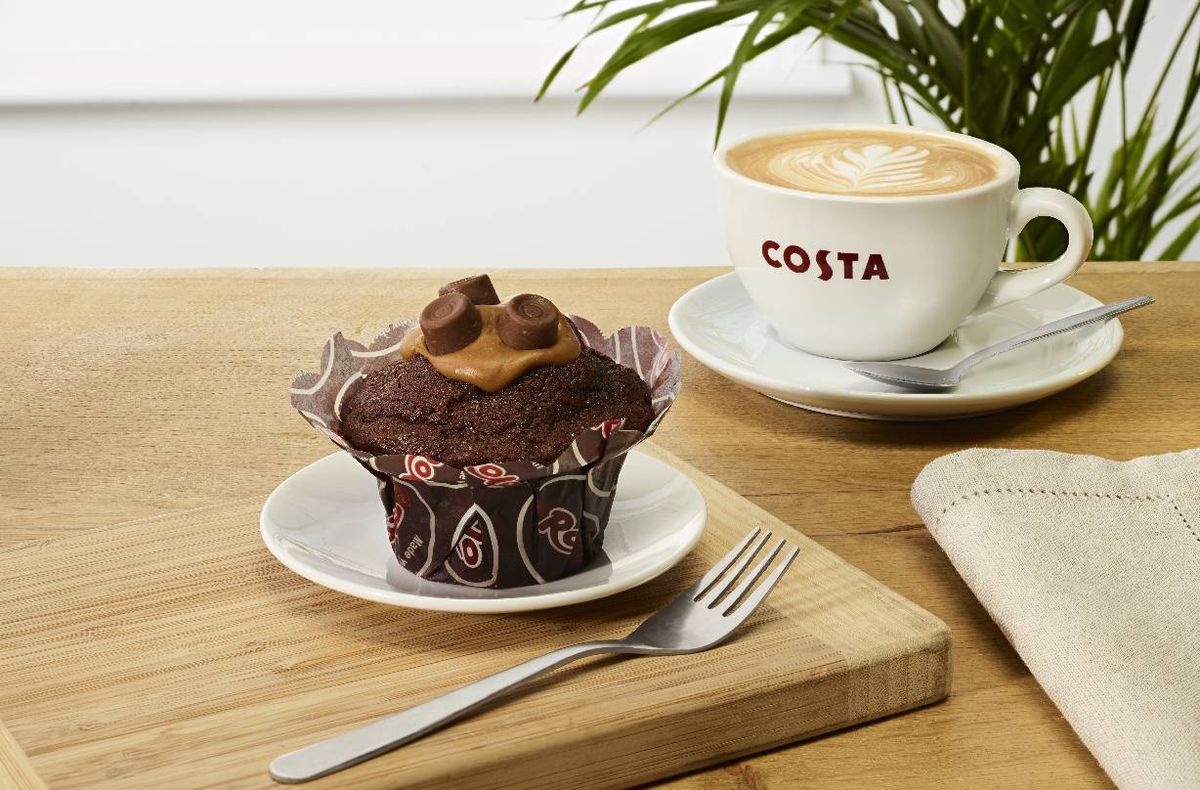 Costa coffee launch limited edition March menu including a Rolo Muffin ...