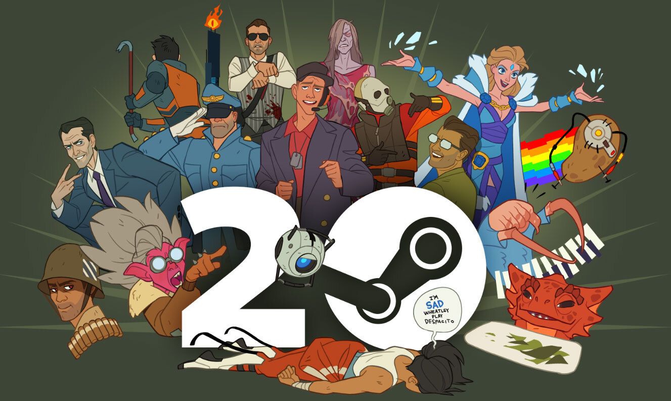 Steam reverts to original 'army green' for 20th anniversary | PC Gamer