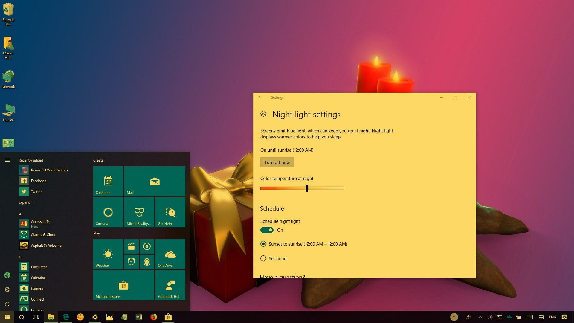 12 days of tech tips: Use Windows 10's Night light to reduce eye strain ...
