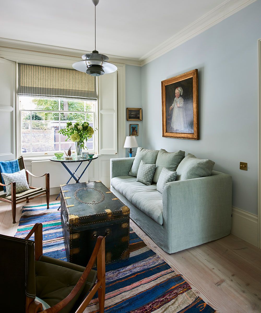 An exquisite Georgian property, lovingly painted in shades of blue ...