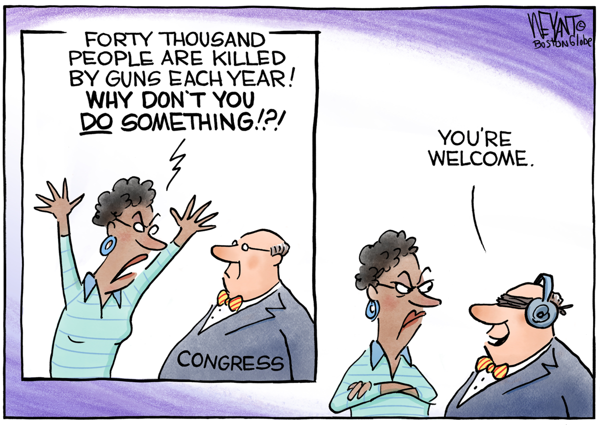Political Cartoon U.S. congress gun control | The Week